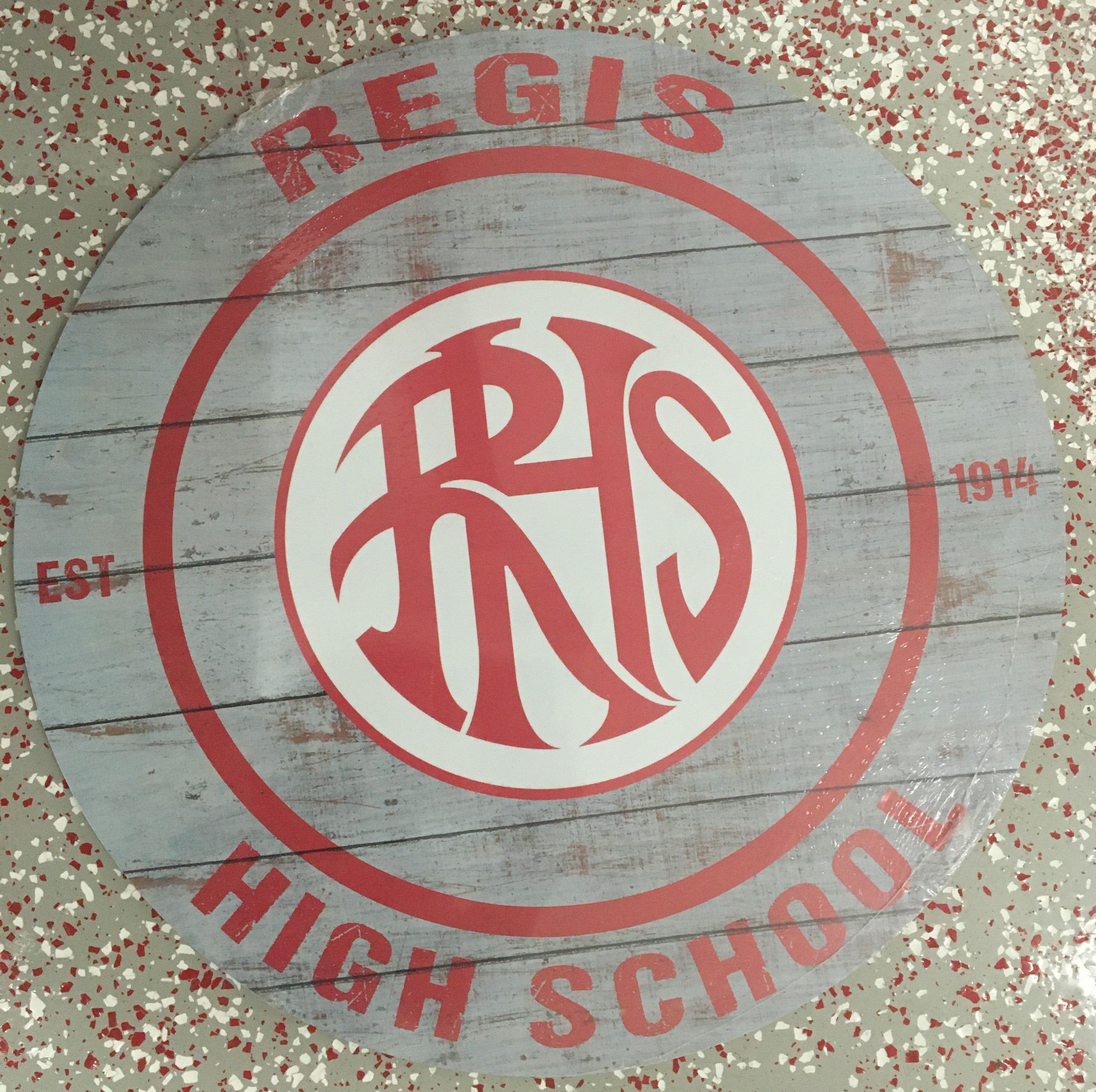 Sign - Weathered Circle - Classic Regis High – Regis High School Shop